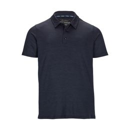 Poloshirt Killtec "MN PL SHRT", Herren, Gr. L, blau (navy), Obermaterial: 94% Polyester, 6% Elasthan, Shirts, Feuchtigkeitstransportierendes, schnelltrocknendes Melange-Poloshirt