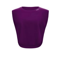 Crop-Top WINSHAPE "AET115LS", Damen, Gr. L, schwarz plum, 85% Polyester, 15% Elasthan, R&uuml;ckenausschnitt, Tops, Functional Soft and Light