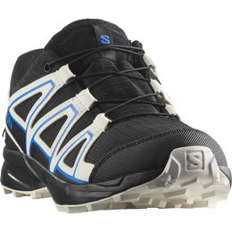 Wanderschuh Salomon "SPEEDCROSS WATERPROOF", Kinder, Gr. 35, schwarz, vanilla ice, french blau, Synthetik, Textil, Schuhe Wanderschuh, wasserdicht