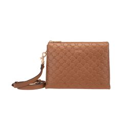 JOOP! Schultertasche JOOP "leggero stampa noreen shoulderbag shz", Damen, Gr. B/H/T: 26cm x 19cm x 12cm, cognac, Rindsleder, Taschen Schultertasche, Damen Umh&auml;ngetasche mit modischer Pr&auml;gung