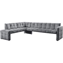 Essbank exxpo - SOFA FASHION "Barista, bequem und elegant, hohe Bodenfreiheit", anthrazit, B:265cm H:83cm T:199cm, Sitzb&auml;nke, Essbank, Eckbank Barista bequem und elegant, hochwertige Detailverarbeitung