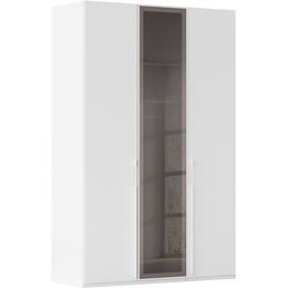 Dreht&uuml;renschrank Rauch "Schrank Garderobe SKAT SHINE Breiten 151/201/251/301cm, H&ouml;he 223/235cm", alpinwei&szlig;, B:151cm H:223cm T:63cm, Glas, Holzwerkstoff, Schr&auml;nke, Dreht&uuml;renschrank, edle Schrankfront mittig hochwertige Glasrahment&uuml;ren MADE IN GERMANY