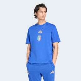 T-Shirt adidas Performance "ITALIEN DNA GRAFIK", Herren, Gr. L, bold blau, Obermaterial: 100% Baumwolle, Rundhals, Shirts T-Shirt