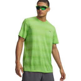 Laufshirt Under Armour "UA VELOCITI SS", Herren, Gr. L, lumos lime,, reflective, Obermaterial: 100% Polyester, Shirts Laufshirt, f&uuml;r sportliche Aktivit&auml;ten, ideal zum Laufen, f&uuml;r Erwachsene