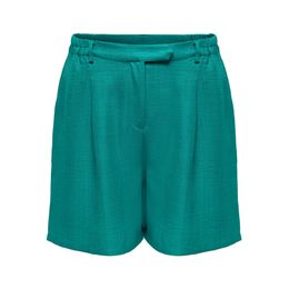 Shorts Only CARMAKOMA "CARBAY BERMUDA SHORTS WVN", Damen, Gr. 42, N-Gr, biscay bay, Web, Obermaterial: 100% Polyester, unifarben, kniefrei, Hosen Shorts