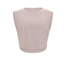 Crop-Top WINSHAPE "AET115LS", Damen, Gr. XS, cappuccino, 85% Polyester, 15% Elasthan, R&uuml;ckenausschnitt, Tops, Functional Soft and Light
