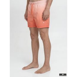 Jack & Jones Badeshorts JACK & JONES "JPSTMAUI HORIZON DIP DYE SWIM SHORTS", Herren, Gr. L, N-Gr, hot coral, Polyester, Badehosen Badeshorts