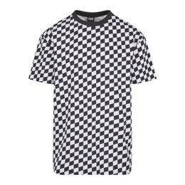 Langarmhemd Urban Classics "Urban Classics Herren Oversized Check Tee", Herren, Gr. L, US-Gr&ouml;&szlig;en, schwarzcheck, 100% Baumwolle, normal, Rundhals, Hemden