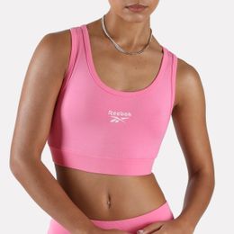 Sport-BH Reebok "ID COTTON BRALETTE", Damen, Gr. L, N-Gr, playful pink, Obermaterial: 95% Baumwolle, 5% Elasthan, BHs Sport-BH, f&uuml;r sportliche Aktivit&auml;ten, sportlicher Stil