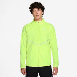 Laufjacke Nike "M NK UV RPL MILER JKT", Herren, Gr. L, volt ice, barely volt, reflective silv, Web, Obermaterial: 100% Polyester, normal, Jacken, wasserabweisend, windabweisend, atmungsaktiv, mit Rei&szlig;verschluss