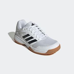 Hallenschuh adidas Performance "SPEEDCOURT IN KIDS", M&auml;dchen, Gr. 35, schwarz-wei&szlig; (cloud wei&szlig;, core schwarz, gum10), Synthetik, Textil, Schuhe Hallenschuh, geeignet f&uuml;r jeden Hallensport, Indoorschuhe f&uuml;r Kinder & Jugendliche