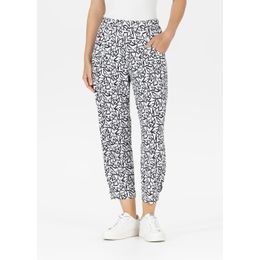 3/4-Hose Stehmann, Damen, Gr. 36, N-Gr, schwarz, Web, Obermaterial: 97% Polyester, 3% Elasthan, bedruckt, regular fit 3/4-L&auml;nge, Hosen, mit All-Over Print