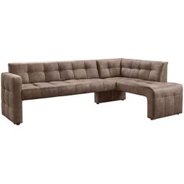 Essbank exxpo - SOFA FASHION "Barista, bequem und elegant, hohe Bodenfreiheit", cognac, B:245cm H:83cm T:159cm, Sitzb&auml;nke, Essbank, Eckbank Barista bequem und elegant, hochwertige Detailverarbeitung