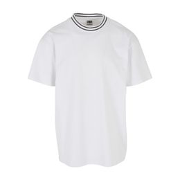 Langarmhemd Urban Classics "Urban Classics Herren Kicker Tee", Herren, Gr. L, US-Gr&ouml;&szlig;en, wei&szlig;, 100% Baumwolle, unifarben, Rundhals, Hemden