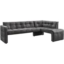 Essbank exxpo - SOFA FASHION "Barista, bequem und elegant, hohe Bodenfreiheit", schlamm, B:245cm H:83cm T:159cm, Sitzb&auml;nke, Essbank, Eckbank Barista bequem und elegant, hochwertige Detailverarbeitung