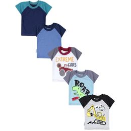 T-Shirt TUPTAM "Shirt Baby Kurzarm T-Shirt 5er Set", M&auml;dchen, Gr. 92, gr&uuml;n (bagger monster tuck dino grau blau gr&uuml;n), Obermaterial: 100% Baumwolle CO., Shirts T-Shirt