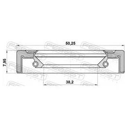 FEBEST Wellendichtring, Antriebswelle 95GCY-40500808X 50mm f&uuml;r MERCEDES-BENZ A0089975747 0099972847 0089975747