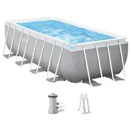 Framepool Intex "PrismFrame", grau (grau, blau), B:200cm H:122cm L:400cm, Schwimmbecken, BxLxH: 200x400x122 cm