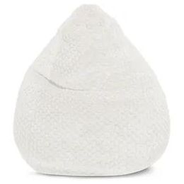 Sitzsack MAGMA HEIMTEX "BeanBag MINK XXL", beige (elfenbein), B:130cm, Bezug: 60% Polyacryl, 40% Polyester, Sitzs&auml;cke, Sitzsack