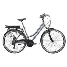 Z&uuml;ndapp E-Bike Z&Uuml;NDAPP "Green 7.7 Damen" Gr. 48, grau (blau, grau), Elektrofahrr&auml;der, 48cm, 28 Zoll (71,12cm), Pedelec, Elektrofahrrad f&uuml;r Damen