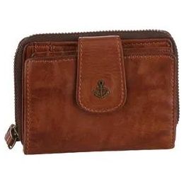 Geldb&ouml;rse Harbour 2nd "Harbour Second Wallet Is", Damen, braun (cognac), Leder, Kleinlederwaren, Unisex Geldbeutel, Portemonnaie mit Anker-Schmuckelement