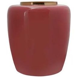 Dekovase Kayoom "Vase Art Deco 125", orange (koralle), B:34cm H:36,5cm T:34cm &Oslash;:34cm, Metall, Vasen
