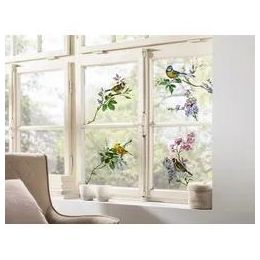 Fensterbild Komar "Wedding Birds", bunt, B:31cm H:31cm L:31cm, Kunststoff, Fensterbilder, 31x31 cm (Breite x H&ouml;he), selbsthaftend