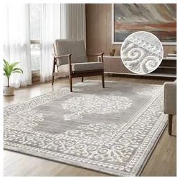 Teppich Sanat "Harmony 3204, auch als L&auml;ufer und rund" Gr. 3, beige, B:120cm H:12mm L:160cm, Kunstfaser, Teppiche, Teppich, Wohnzimmer, Kurzflor, modern, Orient Optik, Schlafzimmer