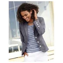 Jackenblazer Inspirationen "Blazer", Damen, Gr. 54, blau (marine), 100% Baumwolle, Blazer, Topseller