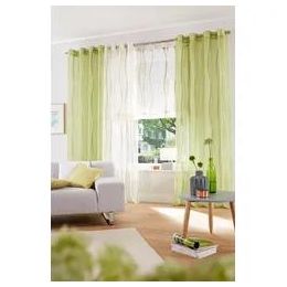 Gardine OTTO HOME "Dimona" Gr. 5, gr&uuml;n, B:140cm H:265cm, Voile, Polyester, Gardinen, Gardine, 2er-Set, transparent, Voile, Polyester