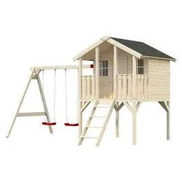 Spielhaus Palmako "Toby", beige (natur), Spielh&auml;user, KinderB:421cm T:284cm, Holzwerkstoff, Spielhaus, mit Terrasse, B:421cm T:284cm