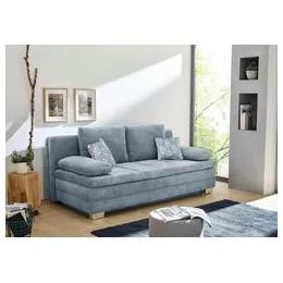 Jockenh&ouml;fer Schlafsofa JOCKENH&Ouml;FER GRUPPE "Lincoln, B: 203 cm, Liegefl. 160x203 cm, Dauerschl&auml;fer", blau (aqua), B:203cm H:85cm T:106cm, Sofas, Schlafsofa, mit Bettfunktion, Bettkasten, Kaltschaumtopper & 2 Zierkissen, Topseller