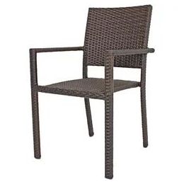 Stapelstuhl Garden Pleasure "MALAGA", braun (coffee, coffee), B:55cm H:88cm T:57cm, Kunststoff, St&uuml;hle, Stapelstuhl, 2er Set, auch f&uuml;r die Gastronomie geeignet