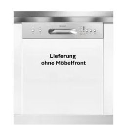 Hanseatic teilintegrierbarer Geschirrsp&uuml;ler "HGTI6082E127735BS", Energieeffizienz: E (A-G), silber (silberfarben), B:59,8cm H:81,5cm T:57cm, Geschirrsp&uuml;ler, teilintegrierbare Bauweise, mit 6 Programmen, mit Startzeitvorwahl