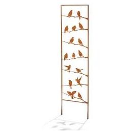 Gartenstecker Locker "76044-06", braun, B:39cm H:139cm, Metall, Gartenstecker