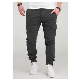 Cargohose behype "BHMattheo2", Herren, Gr. 36, US-Gr&ouml;&szlig;en, schwarz, 98% Baumwolle, 2% Elasthan, unifarben, Hosen Cargohose, im Jogging-Design