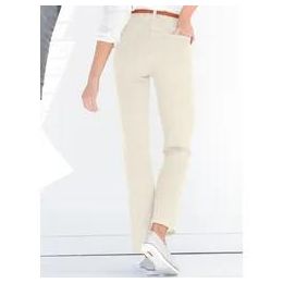 5-Pocket-Jeans Casual Looks, Damen, Gr. 48, Normalgr&ouml;&szlig;en, wei&szlig; (wollwei&szlig;), 98% Baumwolle, 2% Elasthan, unifarben, lang, Jeans 5-Pocket-Jeans