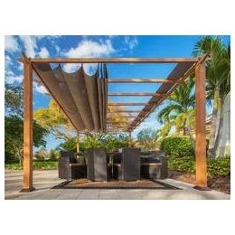 Pergola Paragon "Florenz", braun (hellbraun), B:505cm H:236cm T:350cm, Pergolen