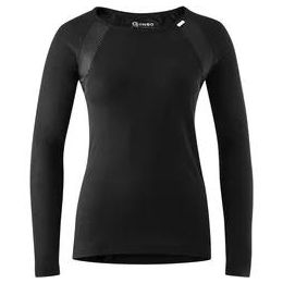 Funktionsshirt Gonso "Base Shirt Longsleeve Therm W", Damen, Gr. 38, schwarz, 100% Polyester, Rundhals, Shirts Funktionsshirt, Damen Unterhemd langarm, Radunterhemd