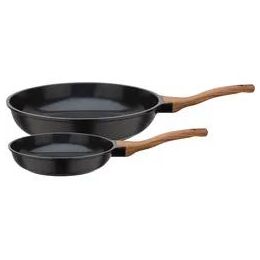 Pfannen-Set GSW "Natural Fit", schwarz, &Oslash;:28cm, Pfannen, mit neuartiger PFAS-freien Antihaft-Versiegelung, Induktion