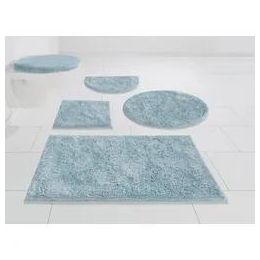 Badematte OTTO HOME "Jos, Badvorleger, Badezimmer Teppich" Gr. 7, blau, H:22mm, Polyester, Badematten, Badematte, Badematten in Pastell-Farben, Badteppich als 3 teiliges Set erh&auml;ltlich