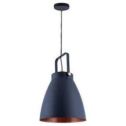 Paco Home Pendelleuchte "BOONE PD", grau (anthrazit), 1, &Oslash; 39cm H: 58cm, Leuchten, Stehleuchte Modern Wohnzimmer Industrial Scheinwerfer Design E27, Pendelleuchte