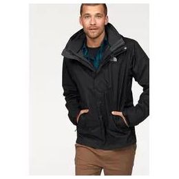 3-in-1-Funktionsjacke The North Face "EVOLVE II TRICLIMATE", Herren, Gr. L (52/54), schwarz, Web, Obermaterial: 100% Polyester. Futter: 100% Polyester, unifarben, h&uuml;ftlang, Jacken, wasserdicht, windabweisend, atmungsaktiv, schnell trocknend