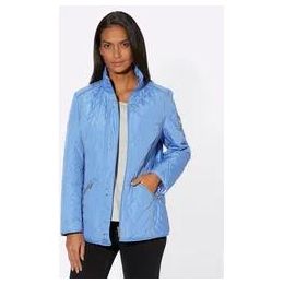 Steppjacke Casual Looks, Damen, Gr. 50, blau (mittelblau), 100% Polyester, unifarben, Jacken Steppjacke