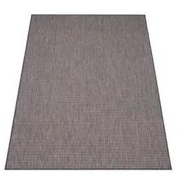 Teppich Paco Home "Napoli 777", grau (anthrazit), B:120cm H:4mm L:160cm, Polypropylen, Teppiche, Teppich, Flachgewebe, meliert, In- und Outdoor geeignet, Wohnzimmer