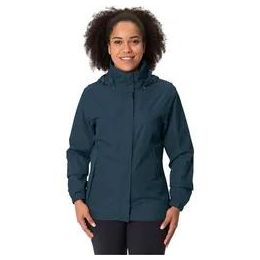 Regenjacke Vaude "Women's Escape Light Jacket", Damen, Gr. 40, blau (schwarz sea), Web, Obermaterial: 100% Polyester. Futter: 100% Polyamid, unifarben, normal, elastischer Bund mit verstellbarem Klettverschluss, Jacken Regenjacke, f&uuml;r Wandern und Trekking, atmungsaktives Material, wasserdicht
