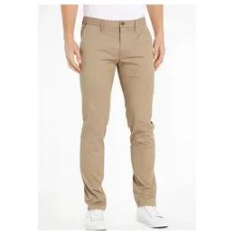 Chinohose Tommy Hilfiger "Chino Bleecker 1985 PIMA CO", Herren, Gr. 34, L&auml;nge 36, beige, Twill, Obermaterial: 96% Baumwolle, 4% Elasthan, normal, Hosen Chinohose