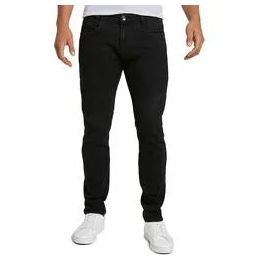 Slim-fit-Jeans Tom Tailor "TROY", Herren, Gr. 32, L&auml;nge 32, schwarz (schwarz, denim), Denim/Jeans, Obermaterial: 99% Baumwolle, 1% Elasthan, schmal lang, Jeans Slim-fit-Jeans, unifarben