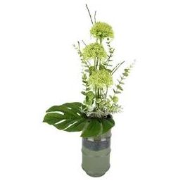 Kunstblume I.GE.A. "Allium", gr&uuml;n, B:30cm H:65cm L:24cm, Kunstpflanzen, In Vase aus Keramik exotisches Kunstblumenarrangement