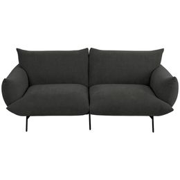P & B Sofa, Anthrazit, Textil, 2-Sitzer, 185x77x83 cm, Wohnzimmer, Sofas & Couches, Sofas
